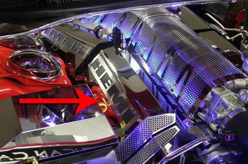 Fuel Rail Covers With HEMI Lettering For Aftermarket Cold Air Intake ...
