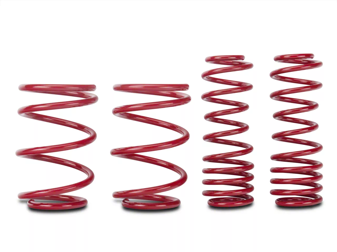BMR Front Lowering Springs; Handling Version; Red (07-14 Mustang GT500 ...